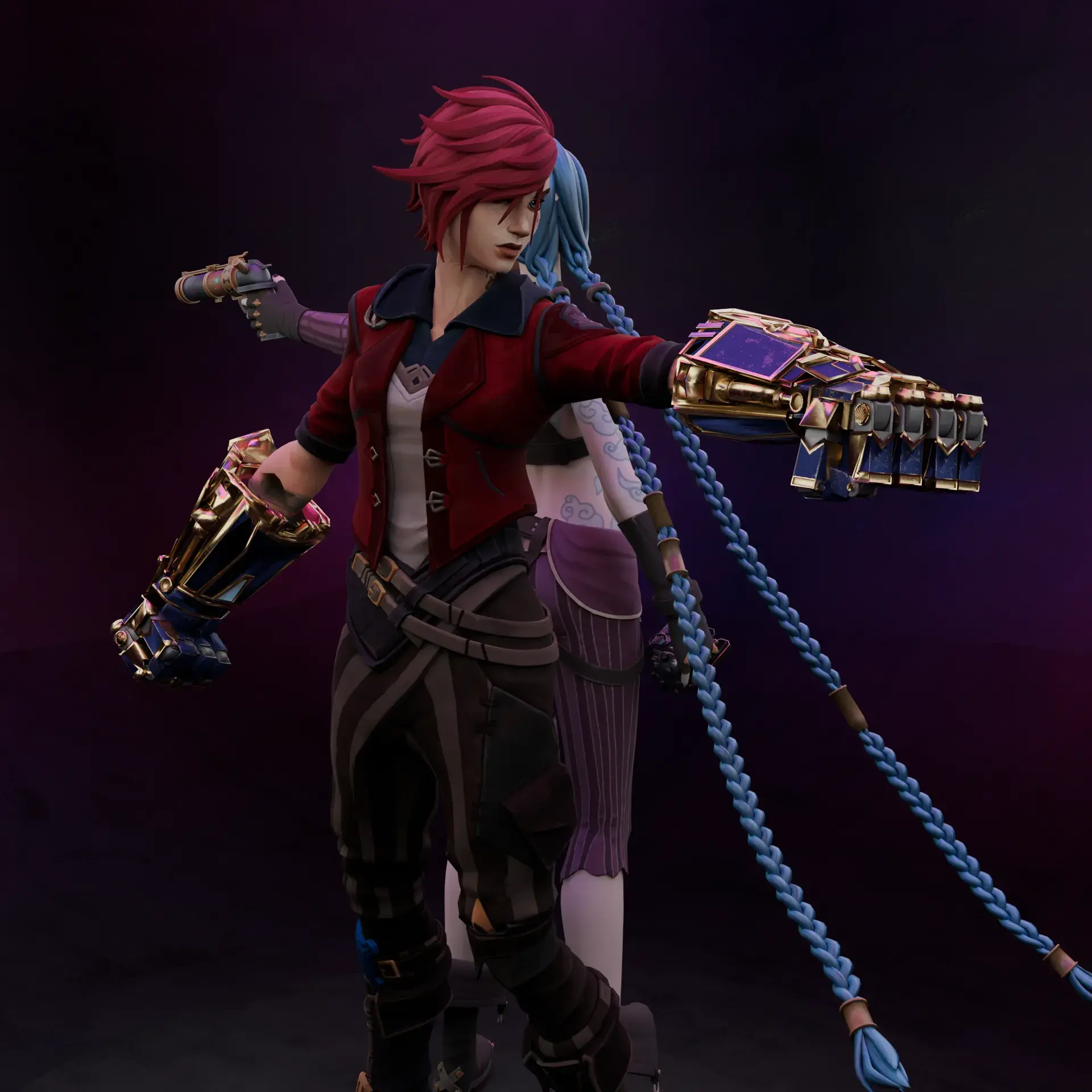 Other STL Download - Jinx League of Legends & Vi Figureby EKD Studio