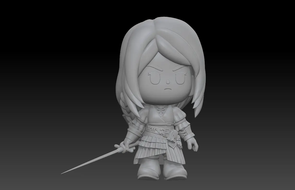 Characters & Creatures STL Download - FFXVI : JILL WARRICK CHIBIby ...
