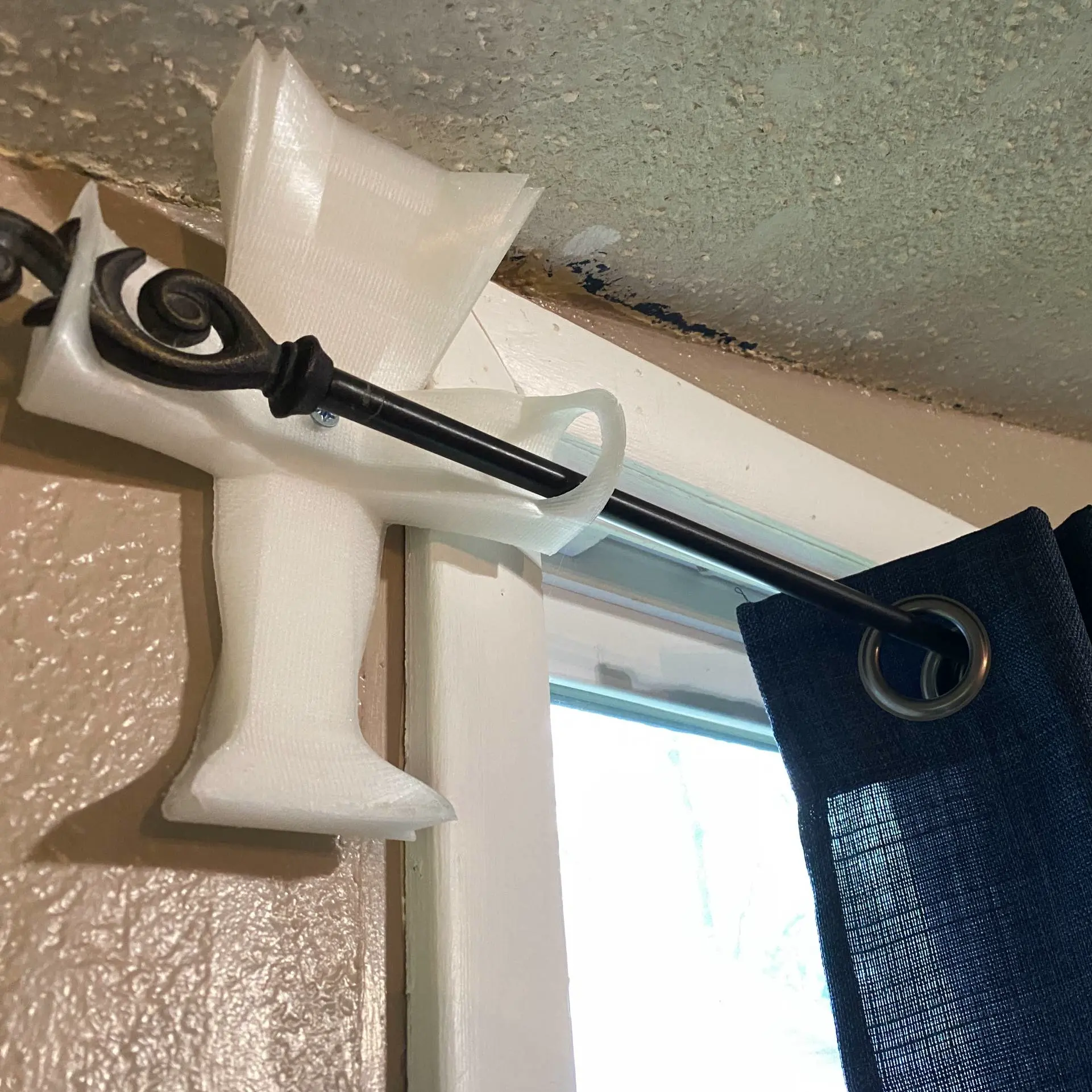 Free Other STL Download - Cross curtain rail holderby Marlon Ponce