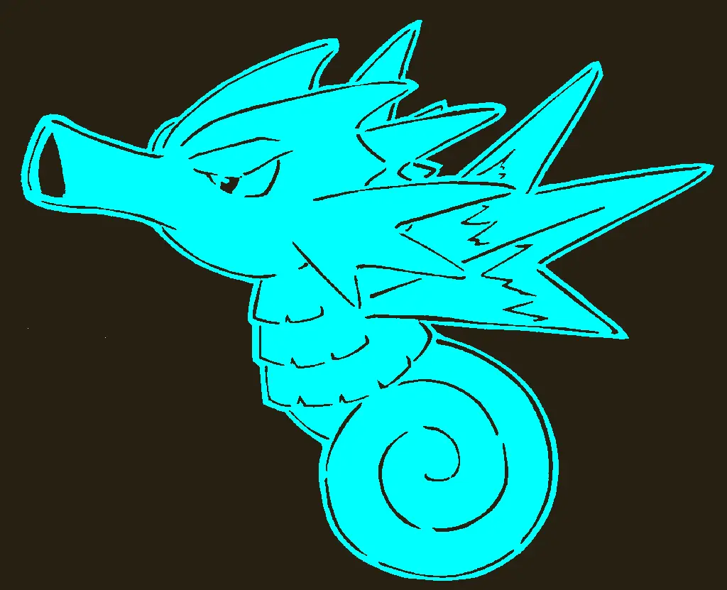 117 Seadra stencil + 2D | 3D models download | Creality Cloud