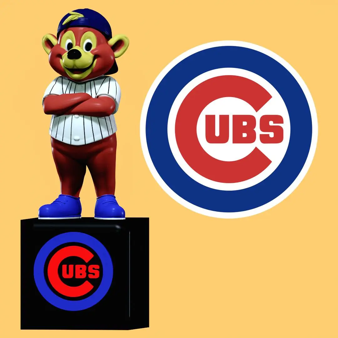 Sculptures & Artworks STL Download - MLB - CLARK - Chicago Cubs mascot ...