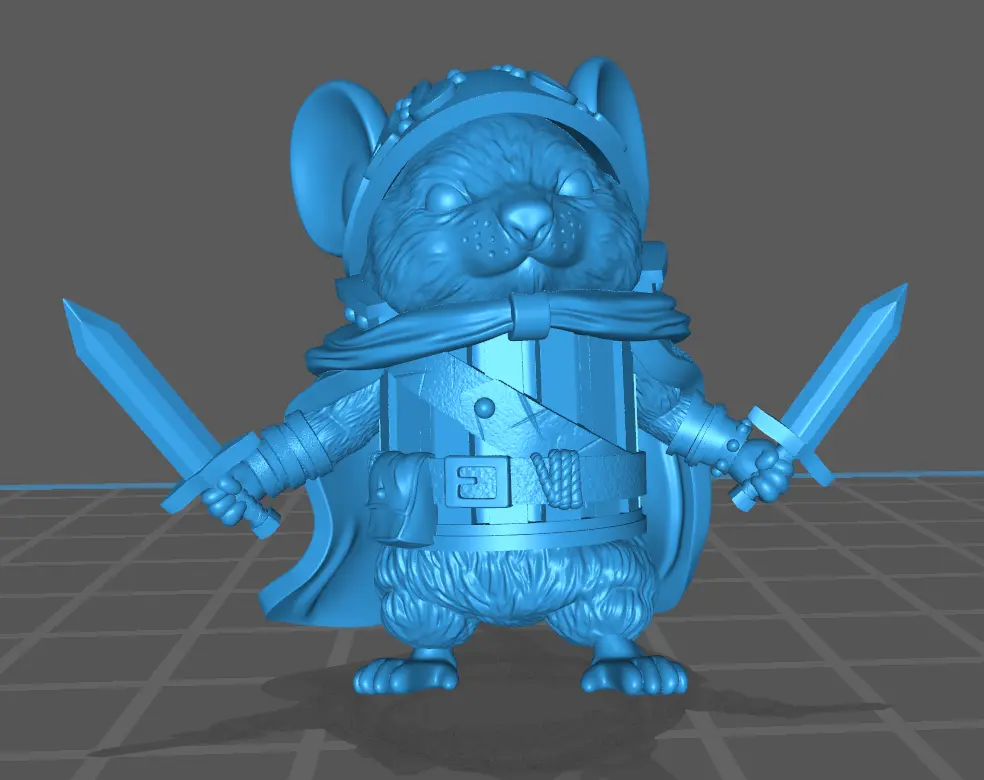 Characters & Creatures STL Download - Gutsy mouse warriorby Felix 3D
