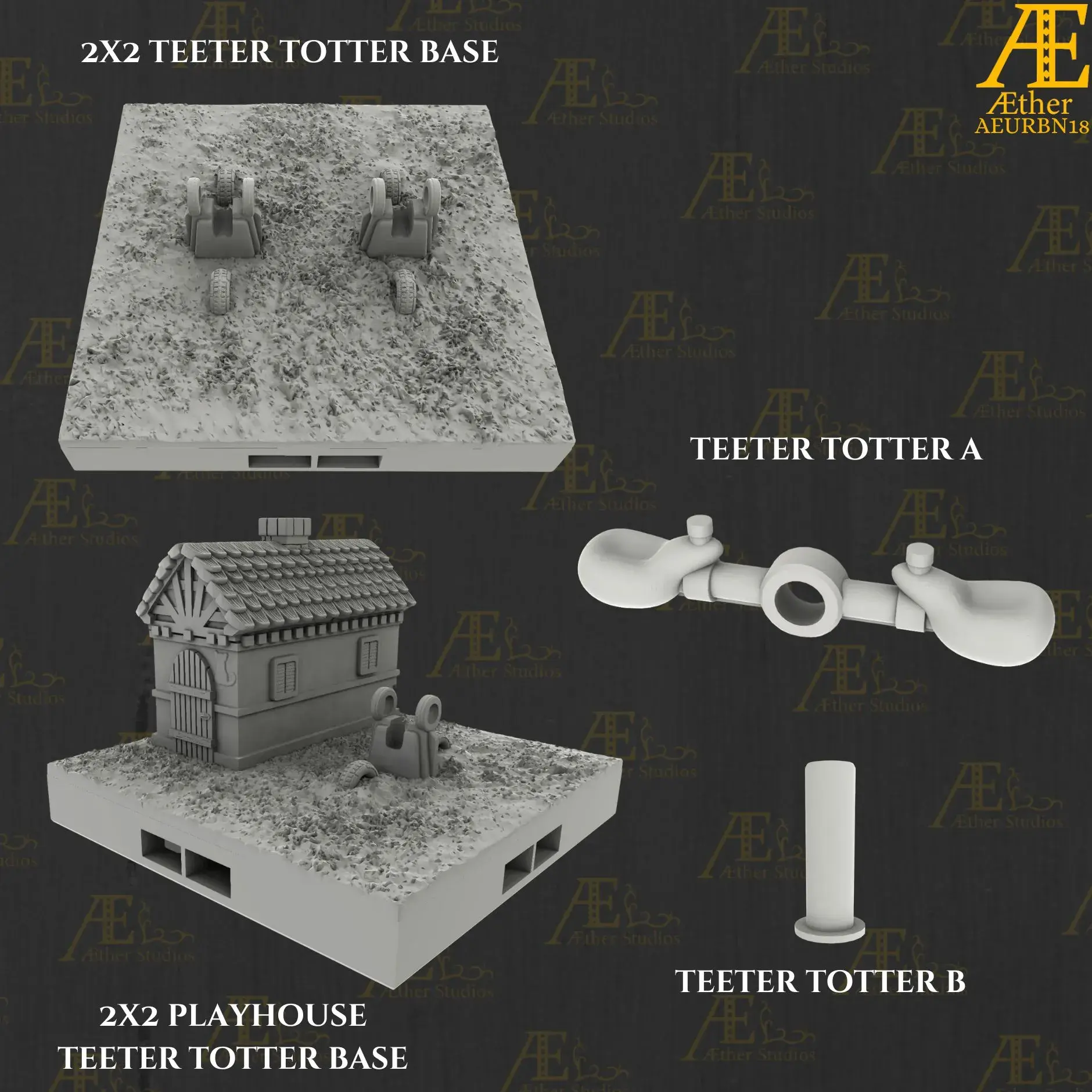Props & Terrain STL Download - AEURBN18 - Children's Playgroundby ...