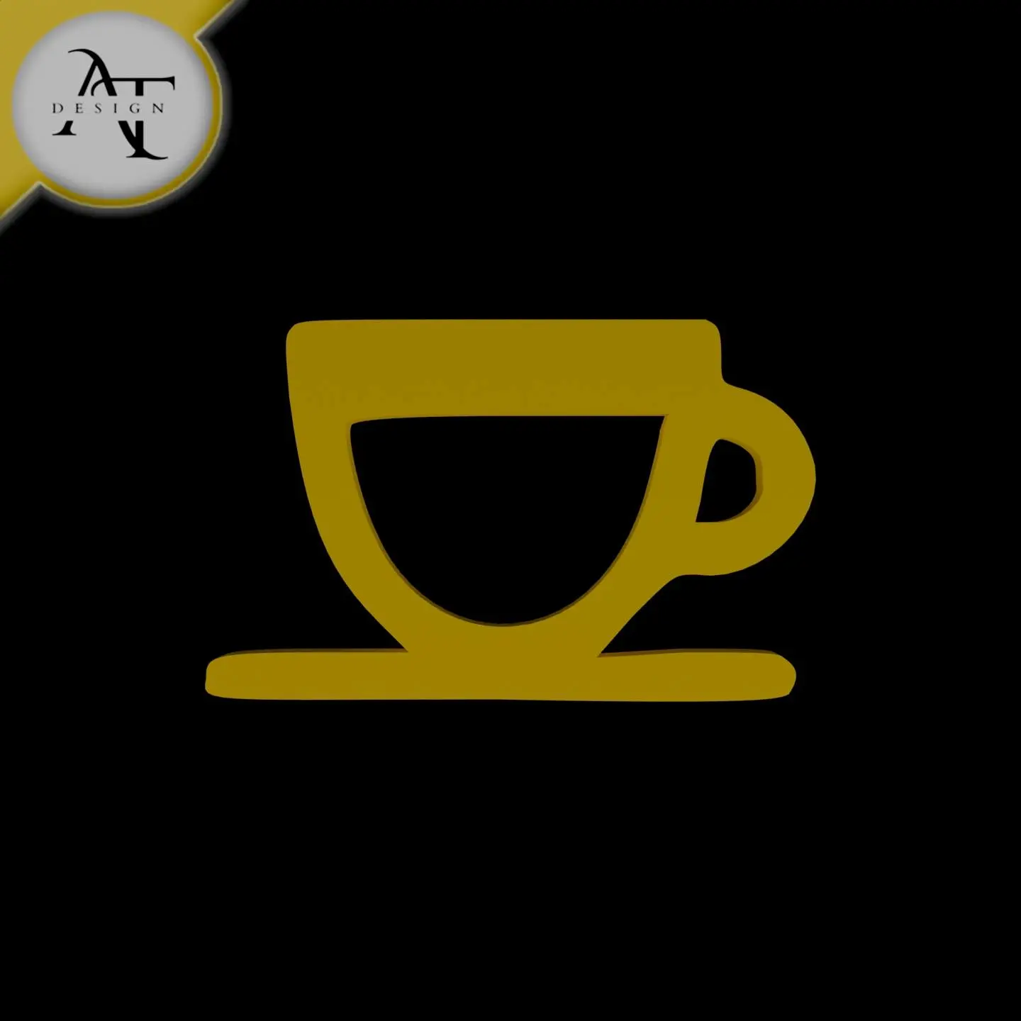 gratuita Digital Art STL Descarga - Simple Coffee Cup Symbol - 2D Art ...