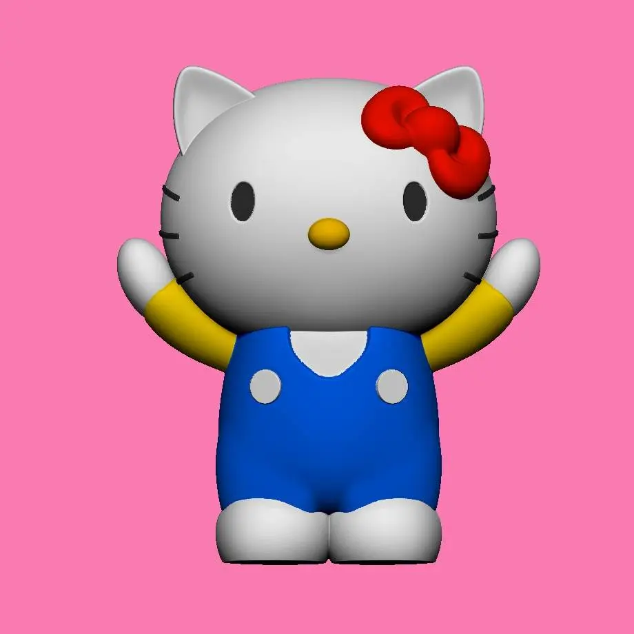 Characters & Creatures STL Download - Hello Kitty Figure Standing ...