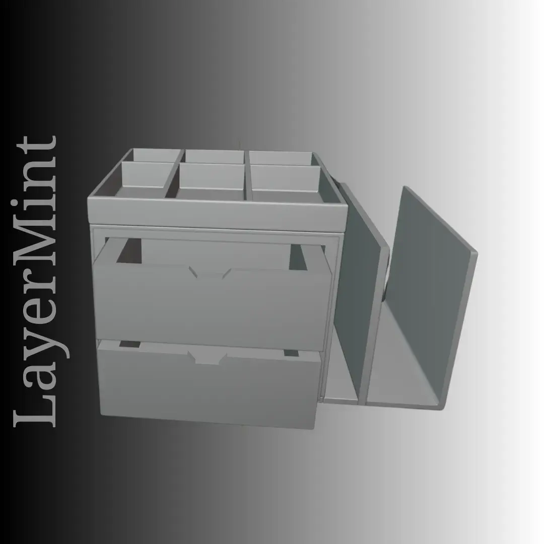 Other STL Download - Large Desk Organizer with 2 Drawers and File ...