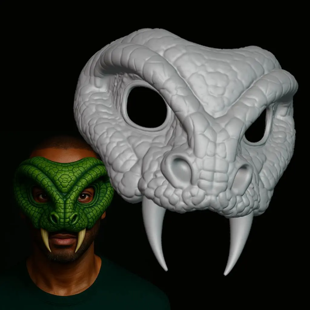 Cosplay STL Download - Snake Maskby Ronildo R silva