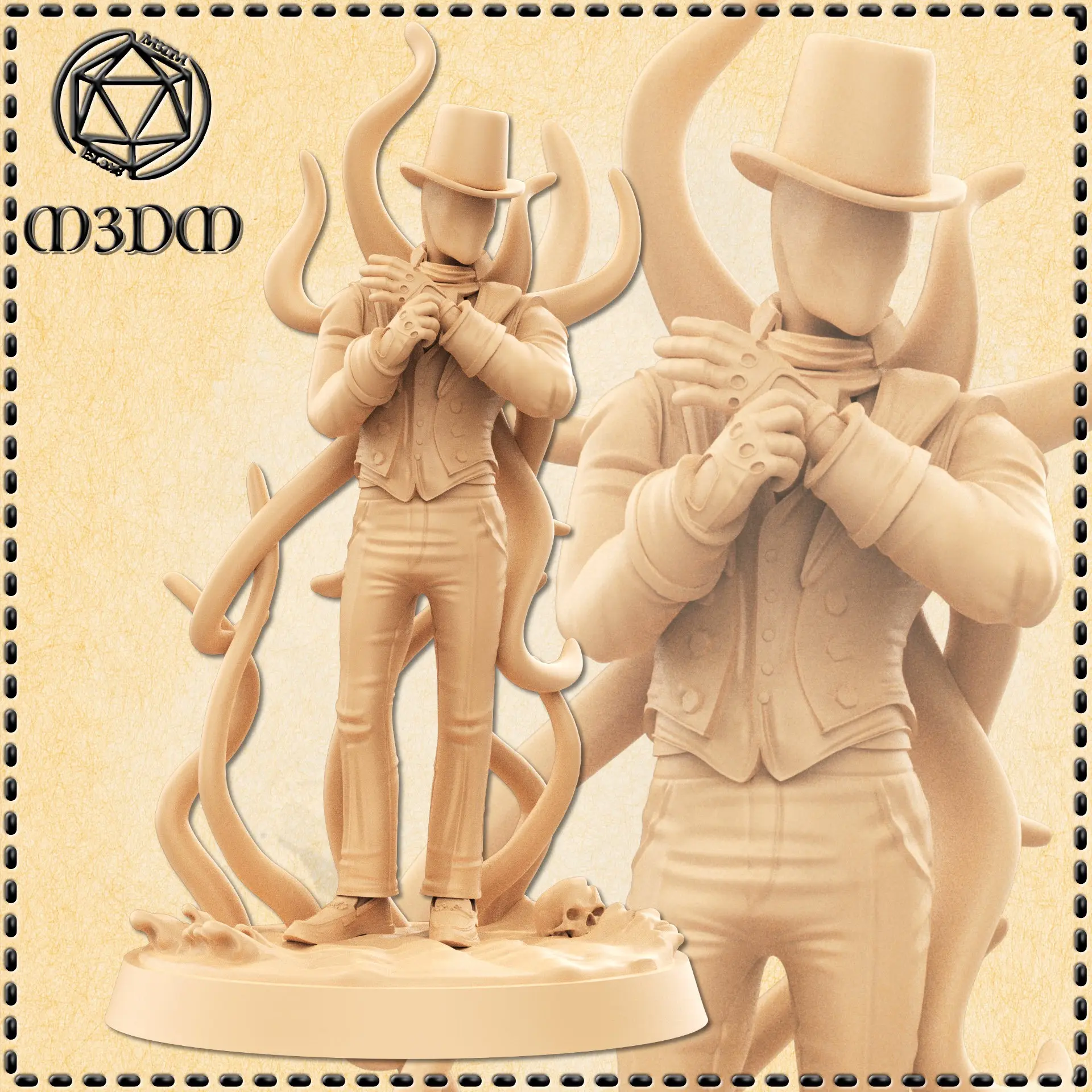 Characters & Creatures STL Download - Plasmoid Warlock (Casual)by M3DM