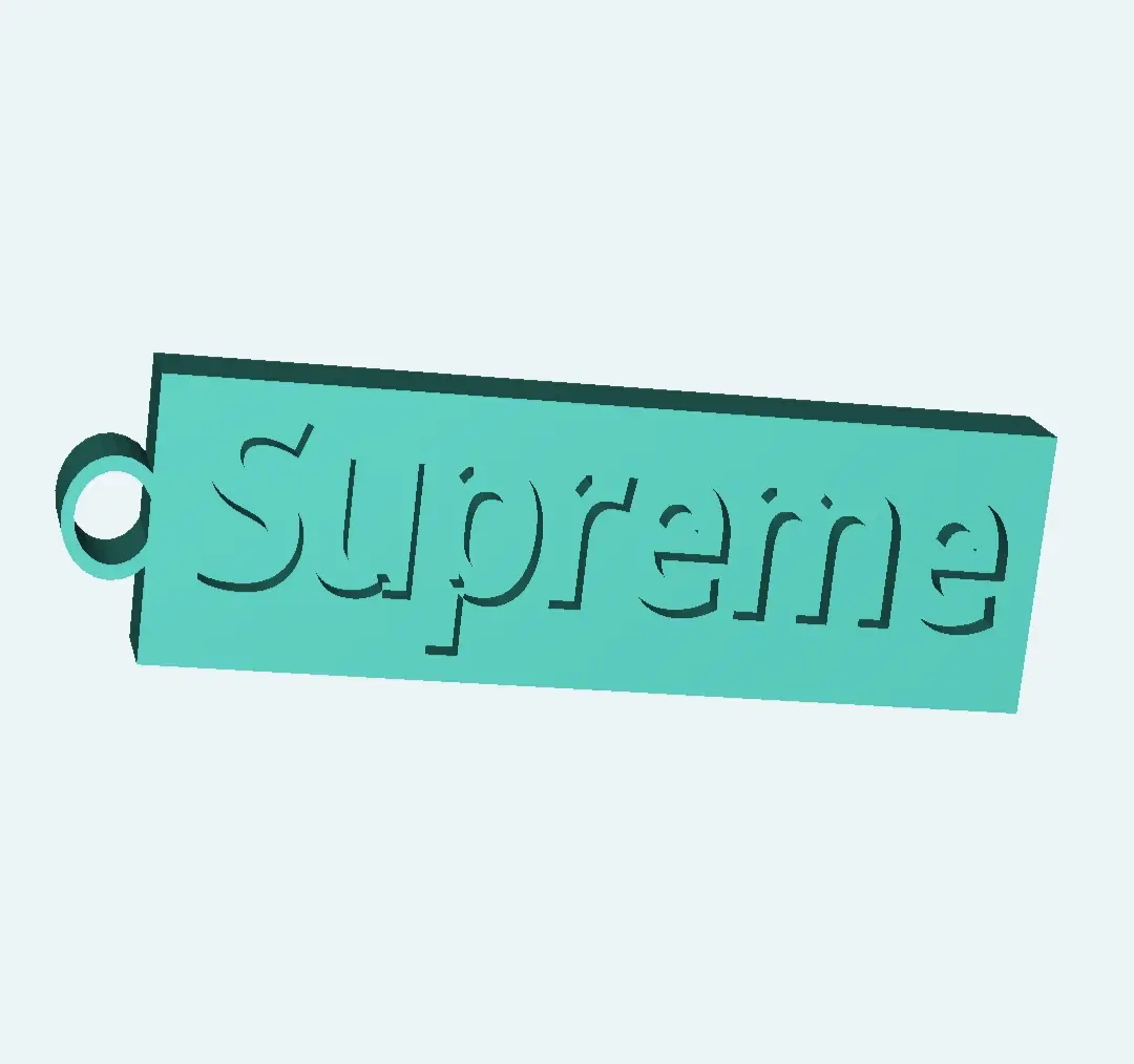 Jewelry & Accessories STL Download - Supreme keychain logoby Bryant_Bz