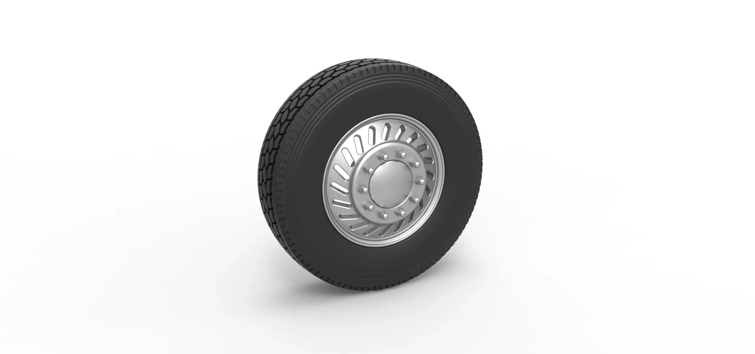 Vehicles & Machinery STL Download - Front custom wheel of semi truck ...