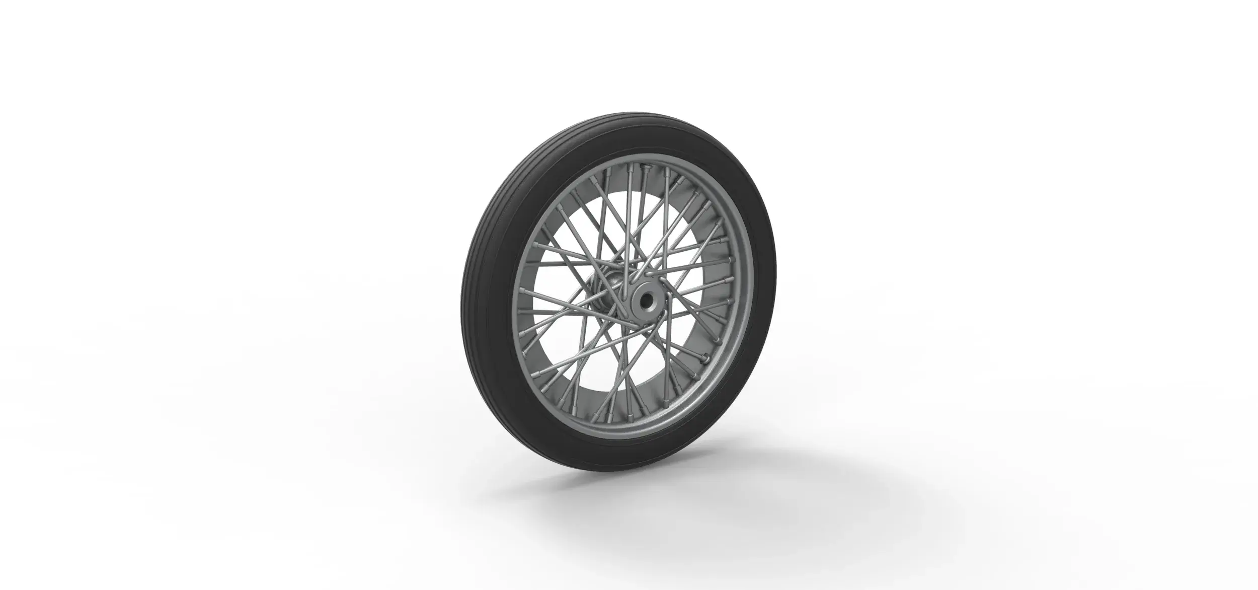 Vehicles & Machinery STL Download - Front wire wheel of vintage ...