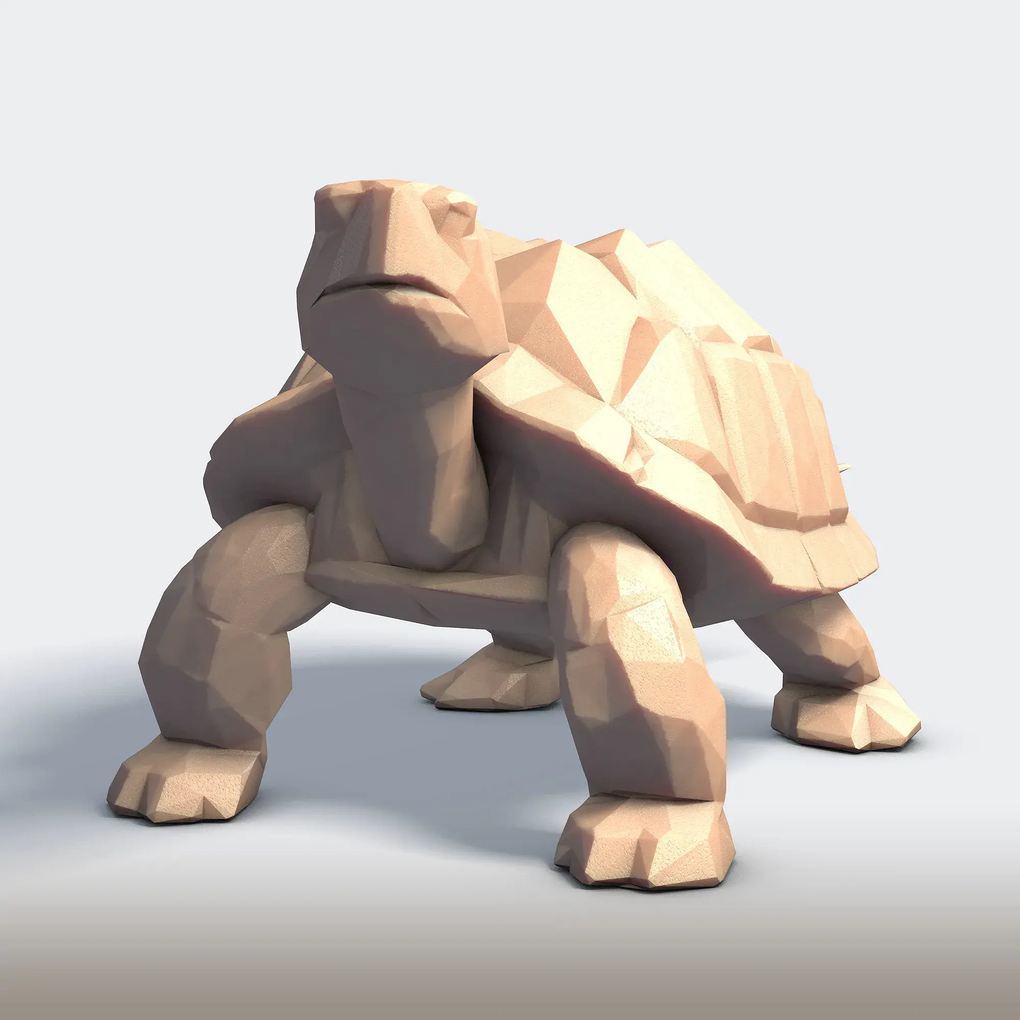 Sculptures & Artworks STL Download - Turtle Low Polyby 1xMerch