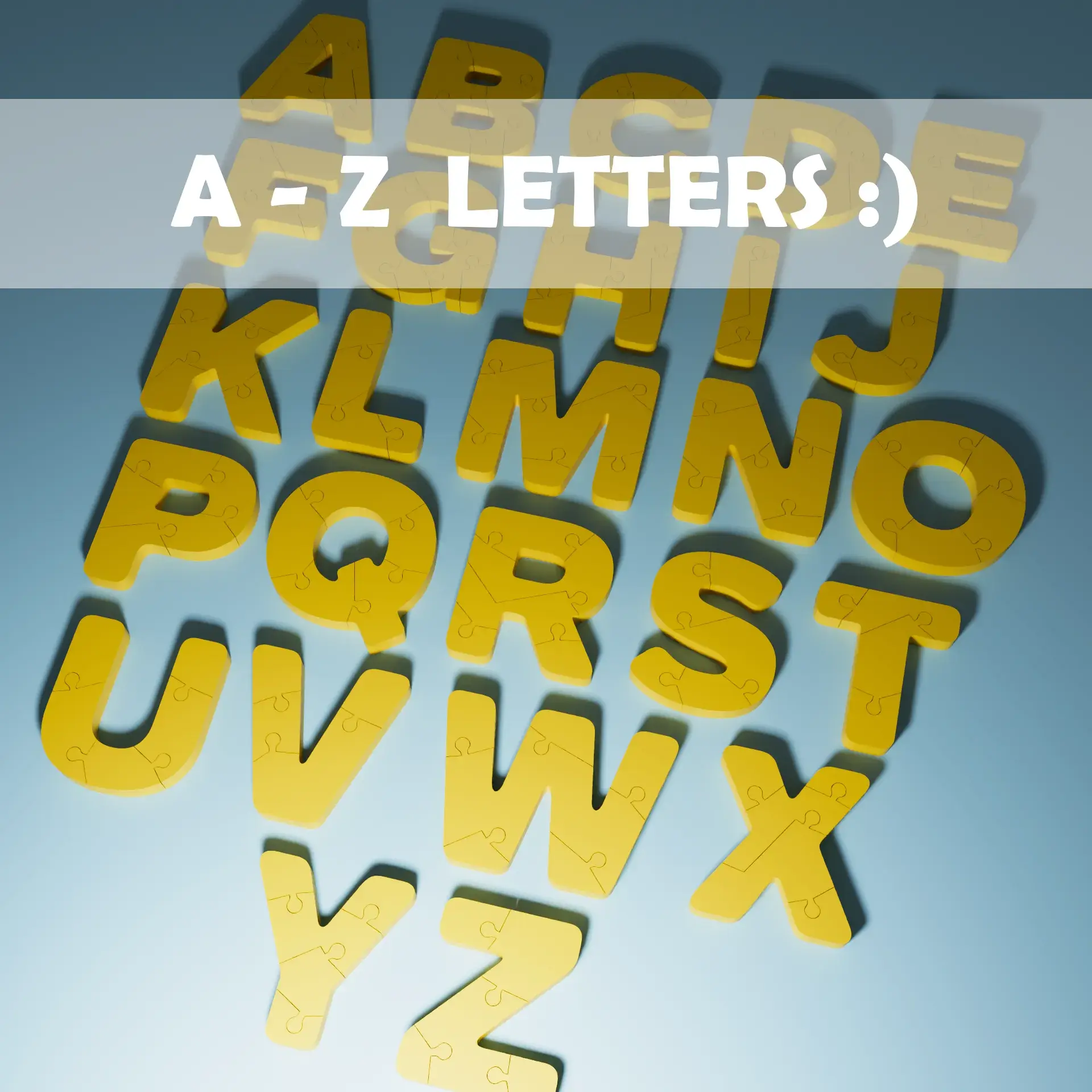 Stationery & Learning Tools STL Download - 🧩 A–Z Letter Puzzle for ...