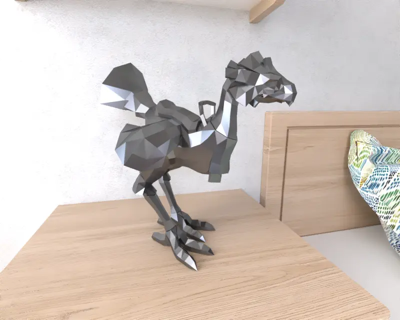 Home Decorations & Ornaments STL Download - Chocobo Bird Lowpoly Low ...