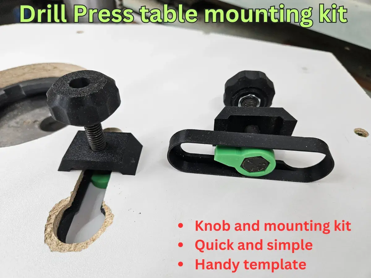 3D Printer Files | 3MF File | Drill press fence and table mounting kit ...
