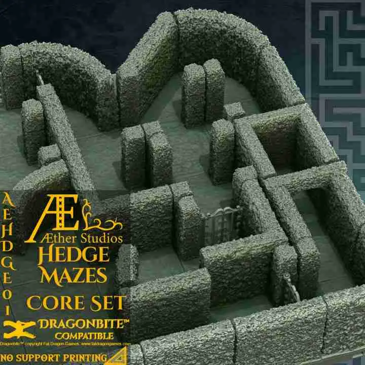 Props & Terrain STL Download - AEHDGE01 - Hedge Mazes Core Setby Aether ...