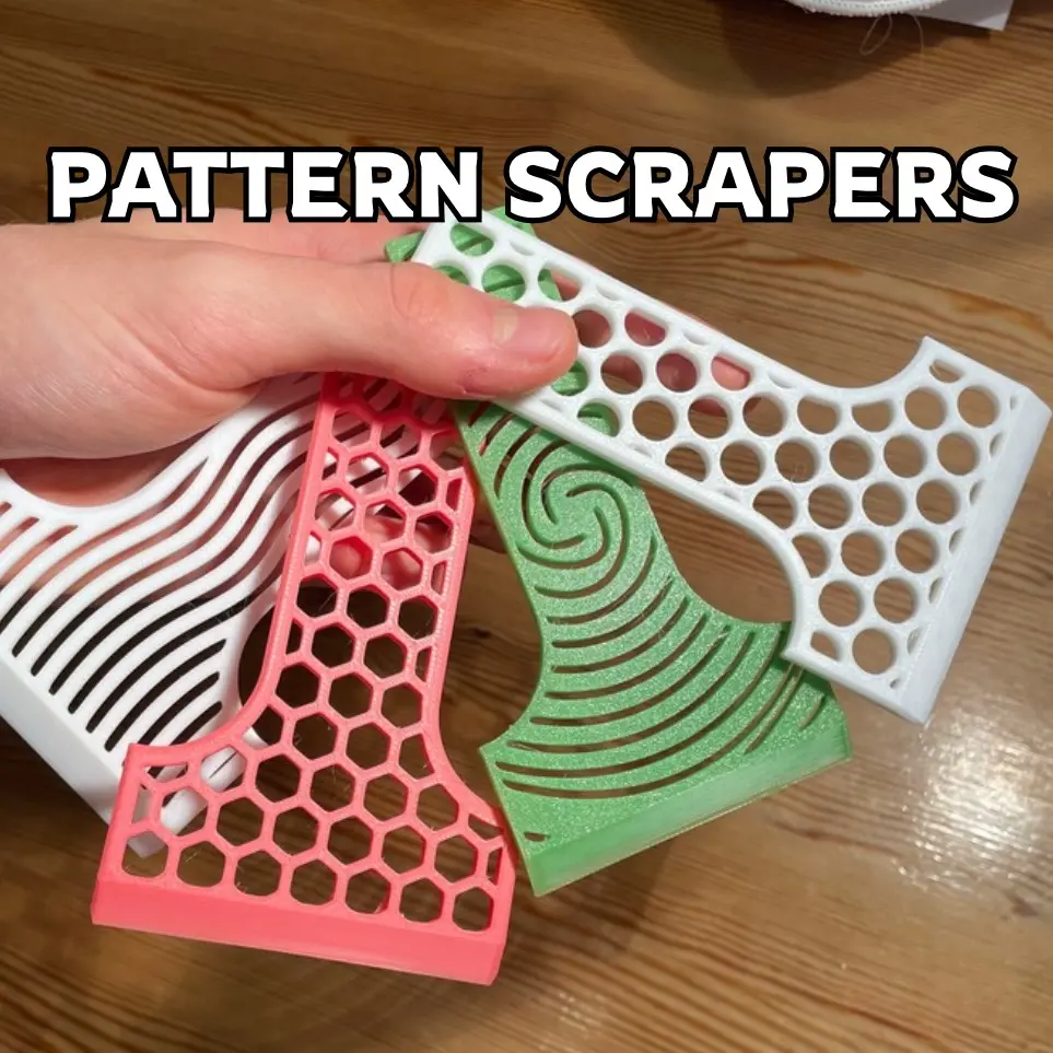 3D Printer Files | 3MF File | PATTERNED SCRAPERS-FAST, EASY, USEFUL and ...
