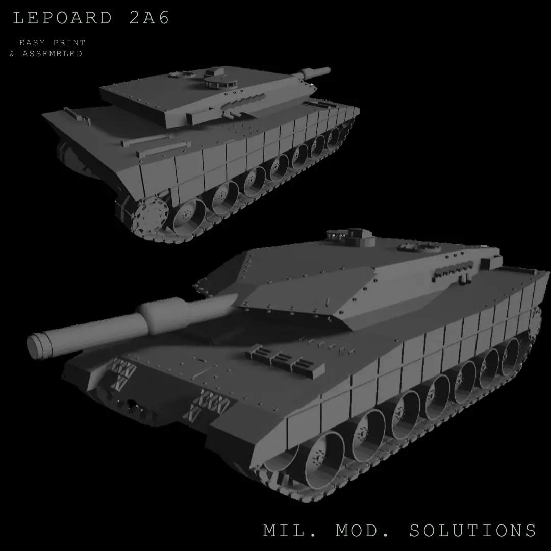 Vehicles & Machinery STL Download - Leopard 2A6by Mil Mod Solutions