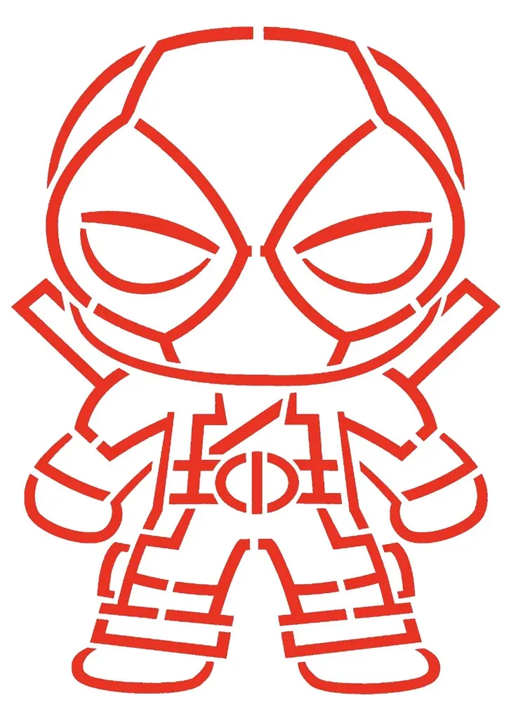 Free Other STL Download - Deadpool stencil 22by SMT_M 🦊