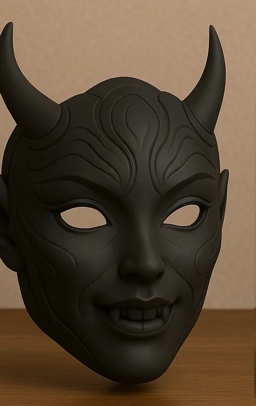 3D Printer Files | 3MF File | Female oni demon mask | Creality Cloud