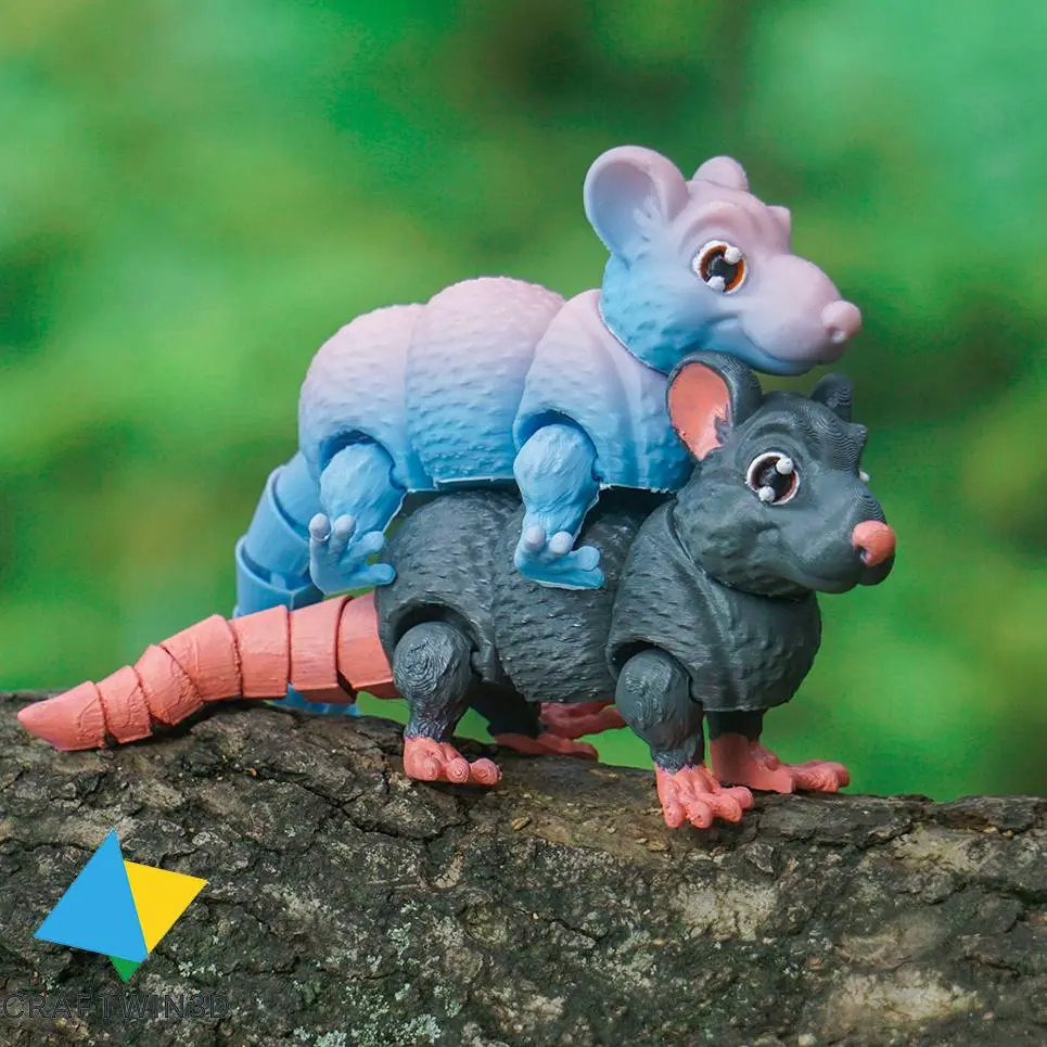 Other STL Download - Flexy Rat No Supportsby CraftWin3d
