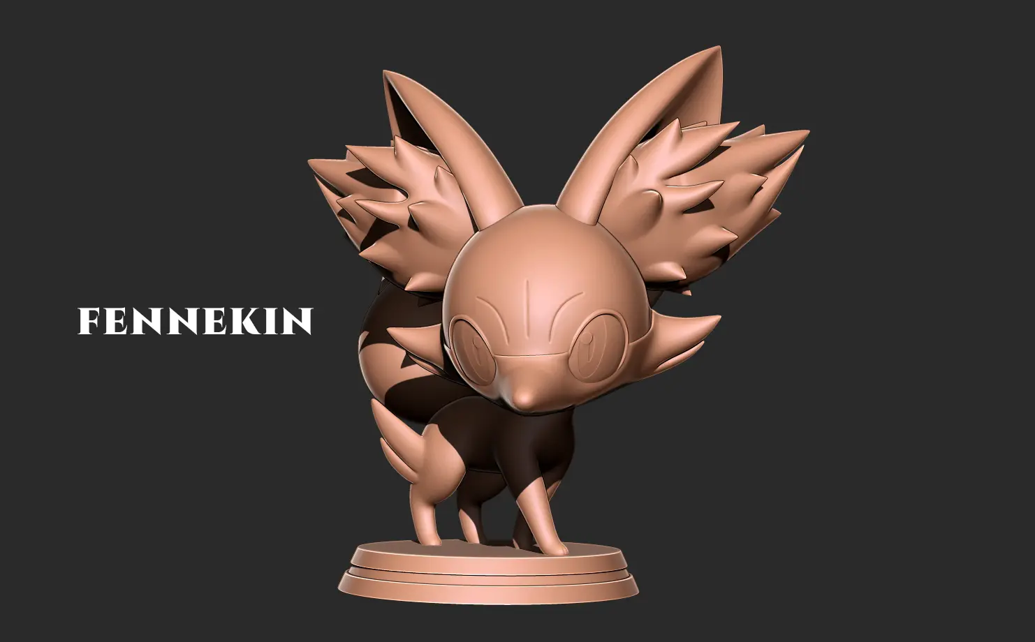 Characters & Creatures STL Download - Pokemon - fennekin 3D print ...