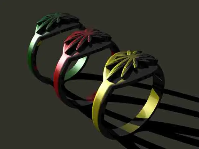 Jewelry & Accessories STL Download - A cannabis themed jewelry ring.by ...
