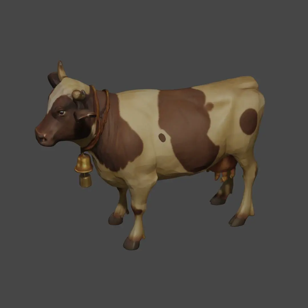 Free Miniature Games & Accessories STL Download - Bovine Serenity Cow D ...