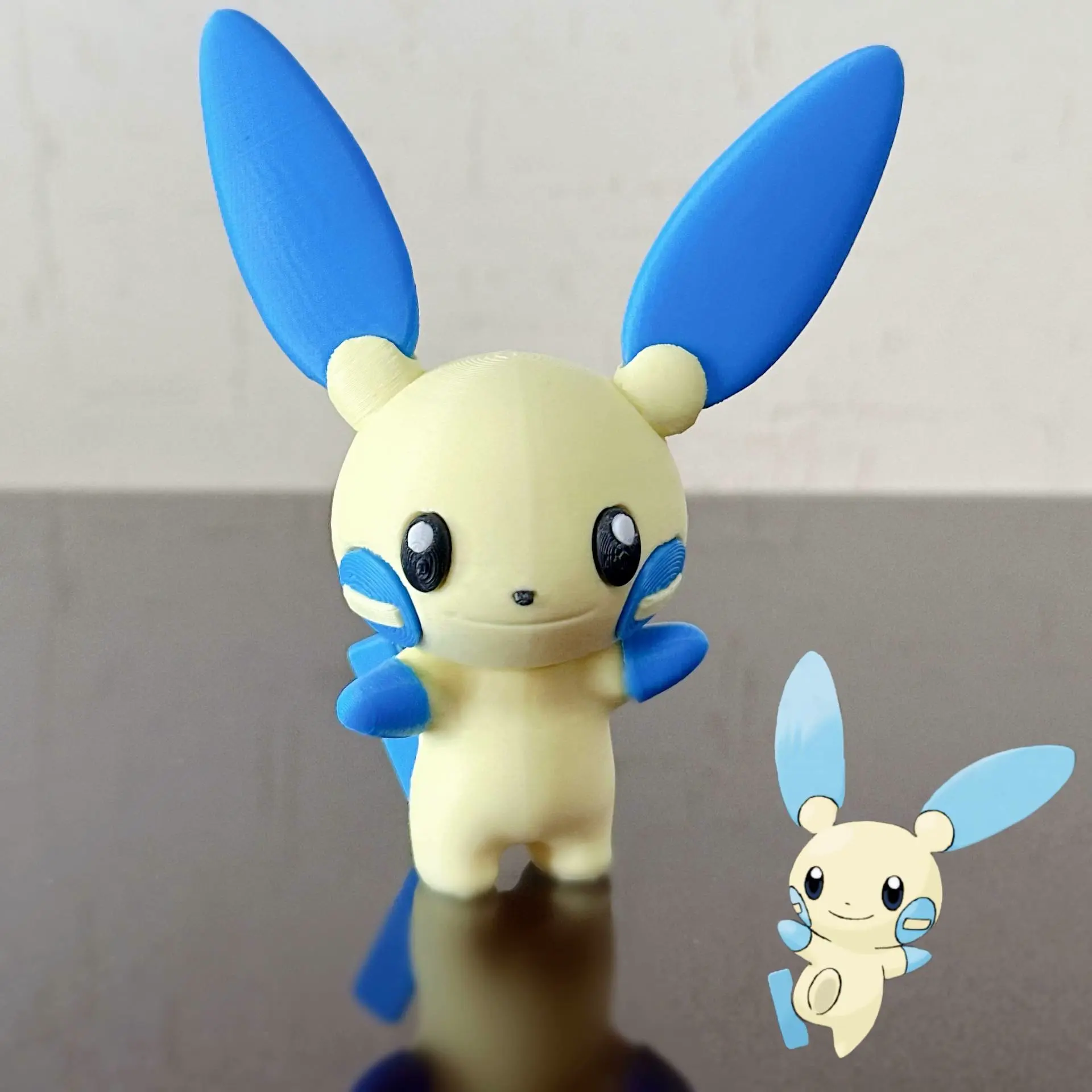 3D Printer Files | 3MF File | 宝可梦312负电拍拍Minun 欢快站姿分色打印。 | Creality Cloud