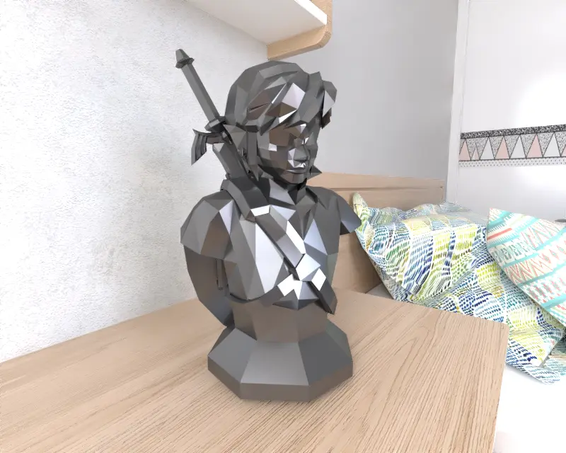 Link Bust Lowpoly Low poly | 3D models download | Creality Cloud
