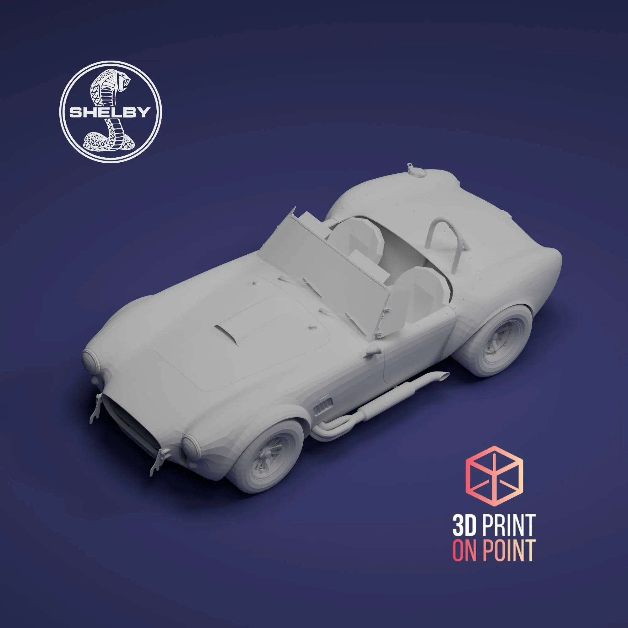 Vehicles & Machinery STL Download - SHELBY COBRA 472 VINTAGE - 3D ...