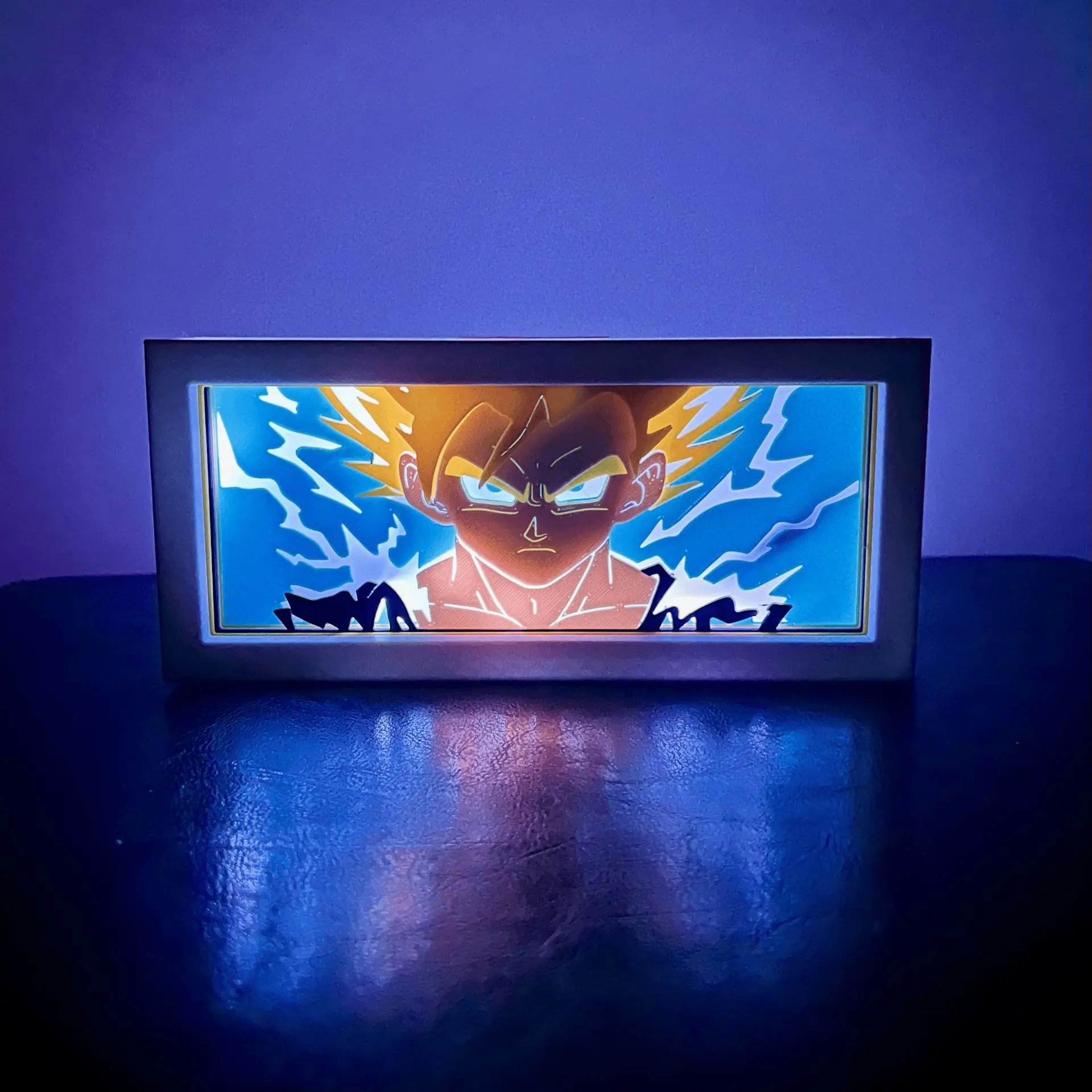 Lighting & Lamps STL Download - Gohan SSJ2 LED Lightbox - Printing ...