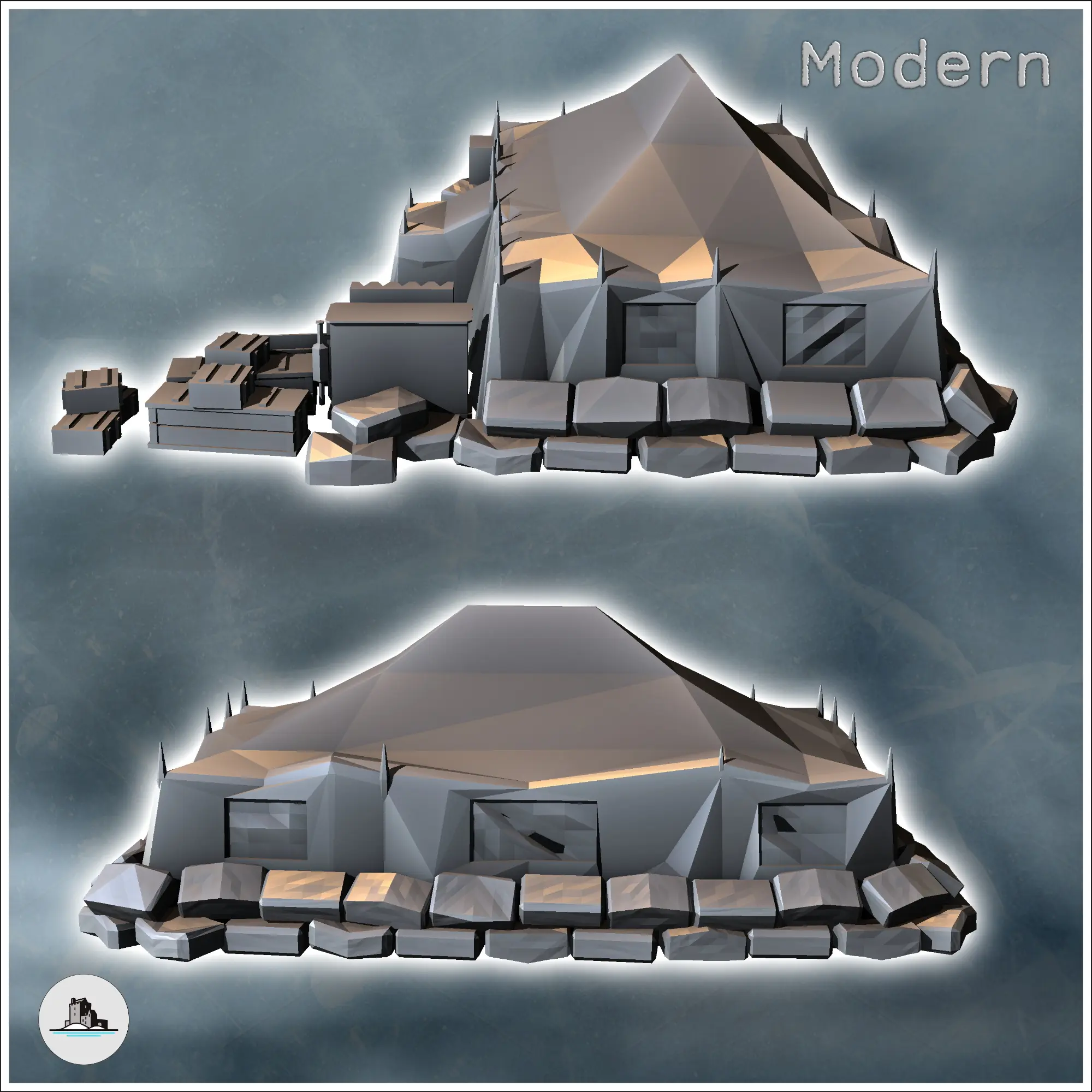 Other STL Download - Modern command tent with ammunition crates (1 ...