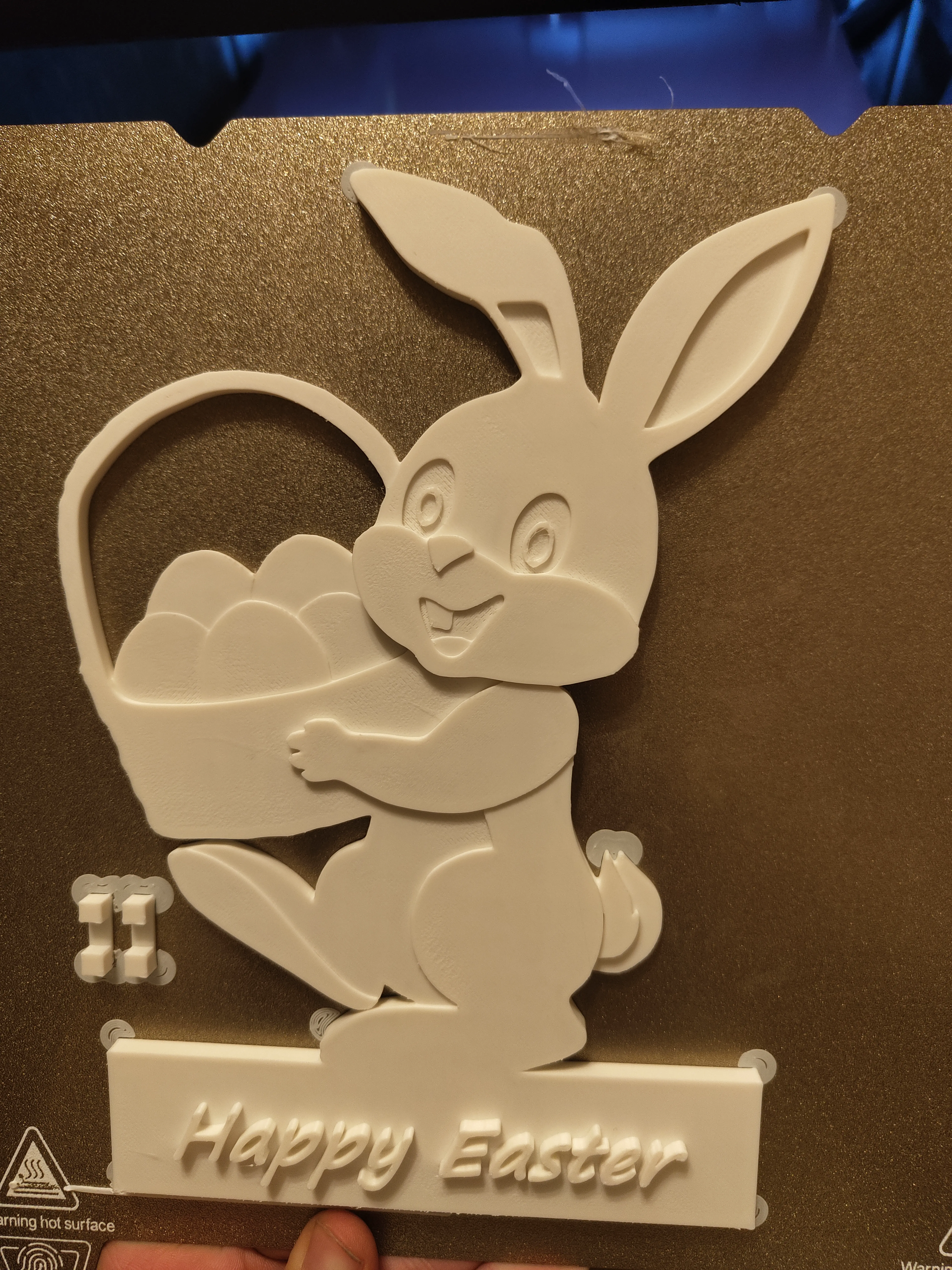 Home Decorations & Ornaments STL Download - Happy Easter Bunny Signby ...