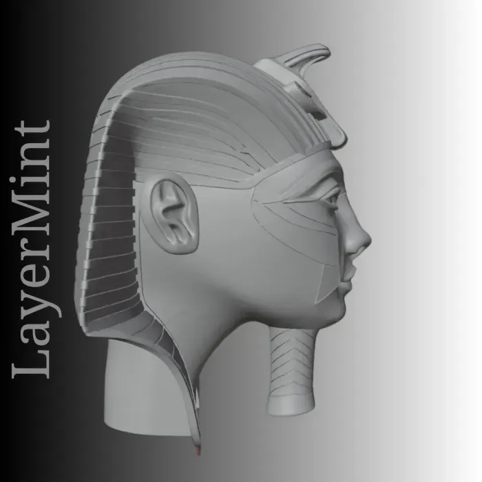 Sculptures & Artworks STL Download - Egyptian Pharaoh Bust STL - 3D ...