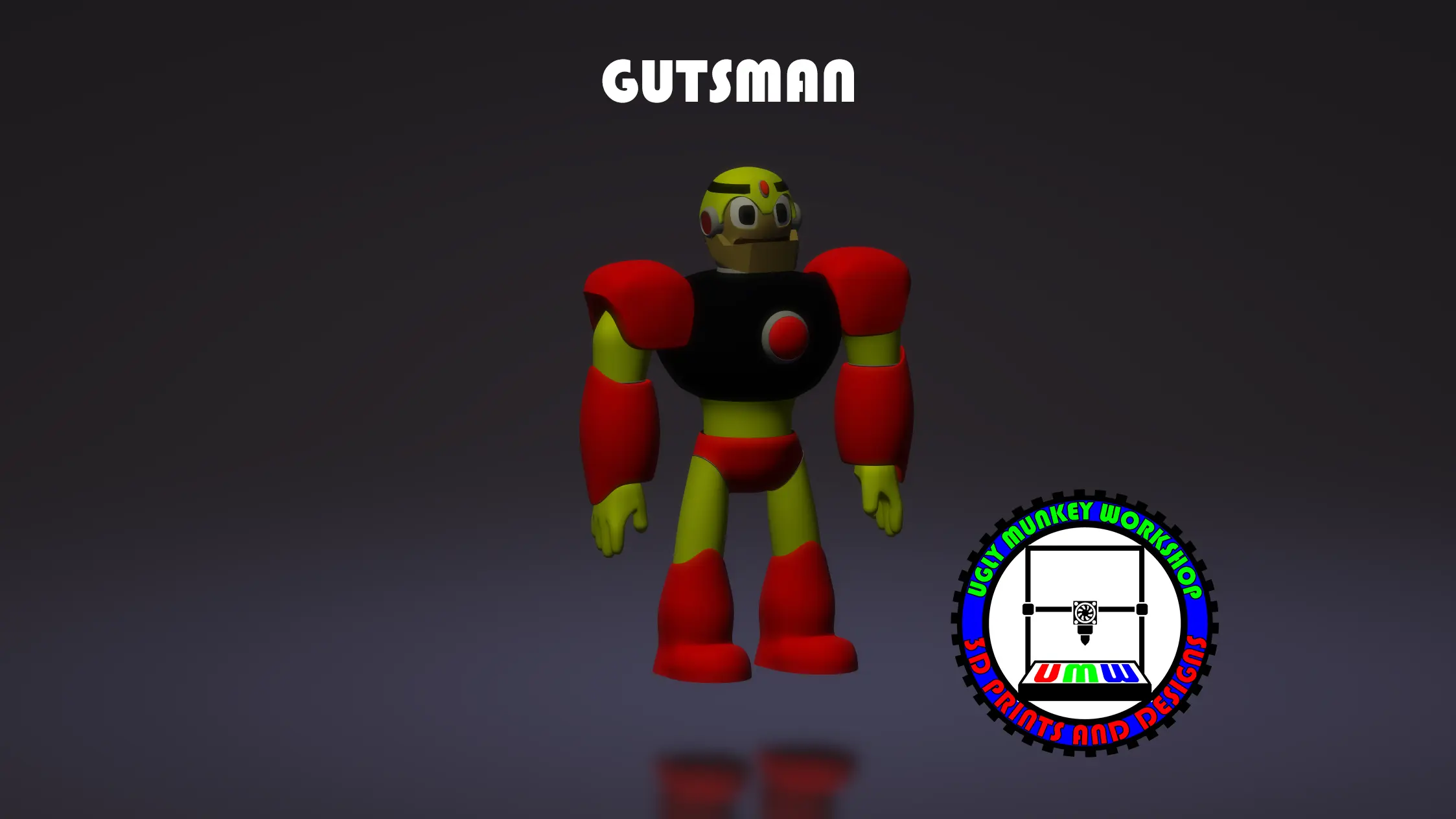 Characters & Creatures STL Download - Gutsman - MM1 Robot Master ...
