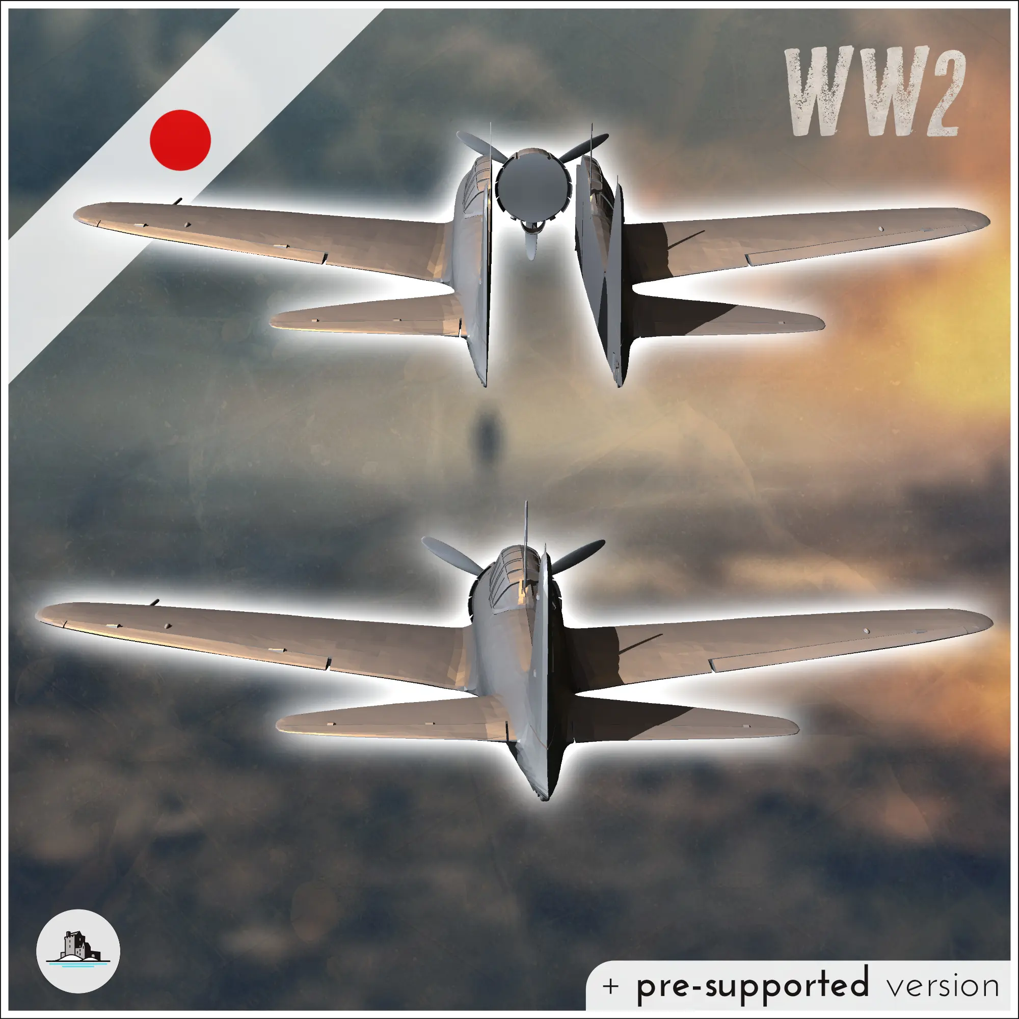 Drones & Aircraft STL Download - Mitsubishi A6M Zero Zeke - miniatures ...