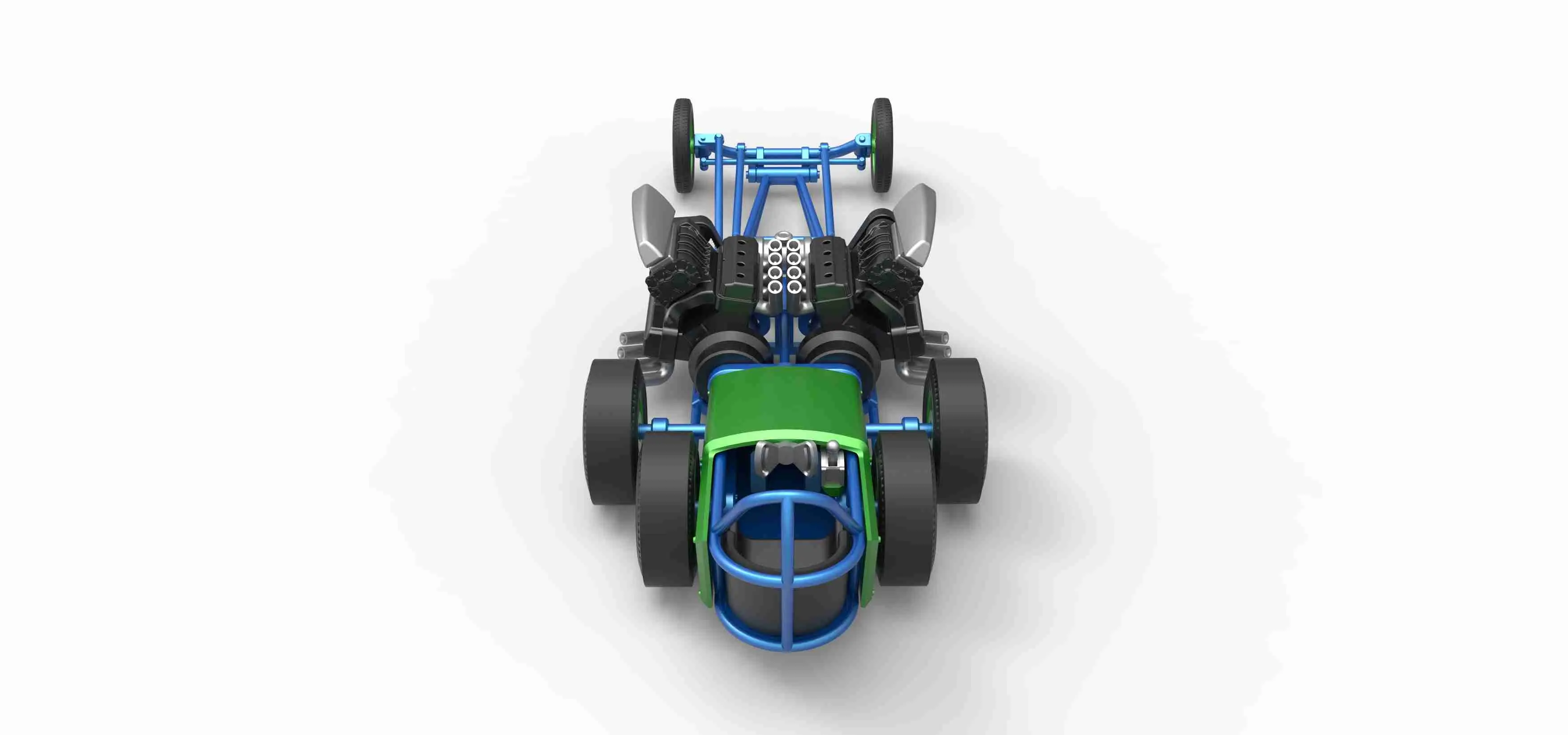 Front engine old school 6 wheeled dragster V1 Scale 1:25 | 3D models ...