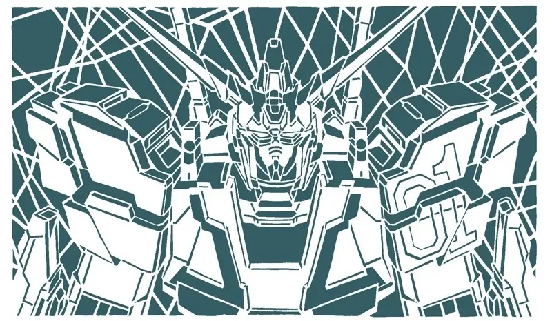 Free Characters & Creatures STL Download - Gundam stencil 5by SMT_M 🦊