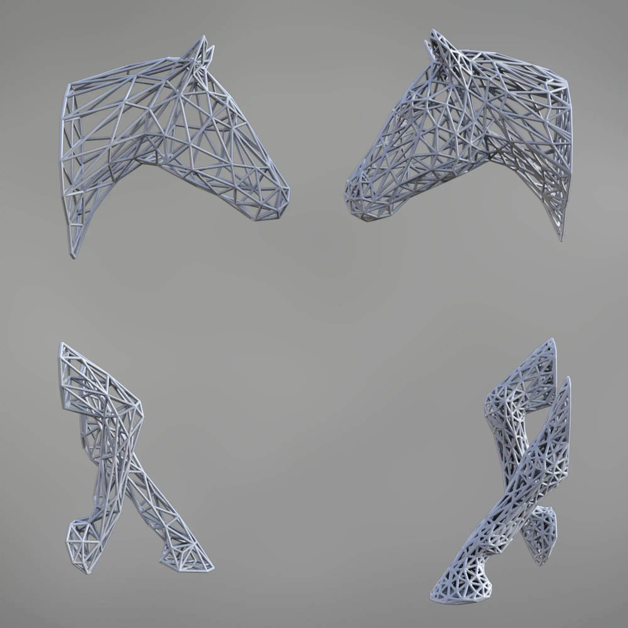 HORSE WIREFRAME WALL DECOR (2 DESIGNS) | 3D models download | Creality ...
