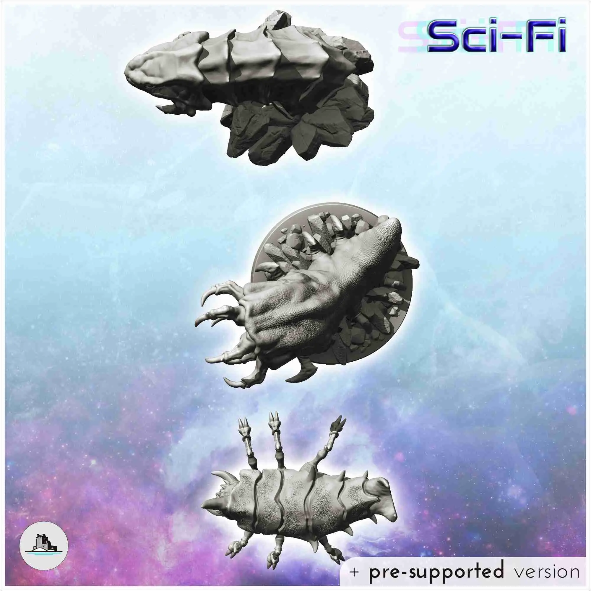 Other STL Download - Set of three alien creatures (35) - miniatures ...