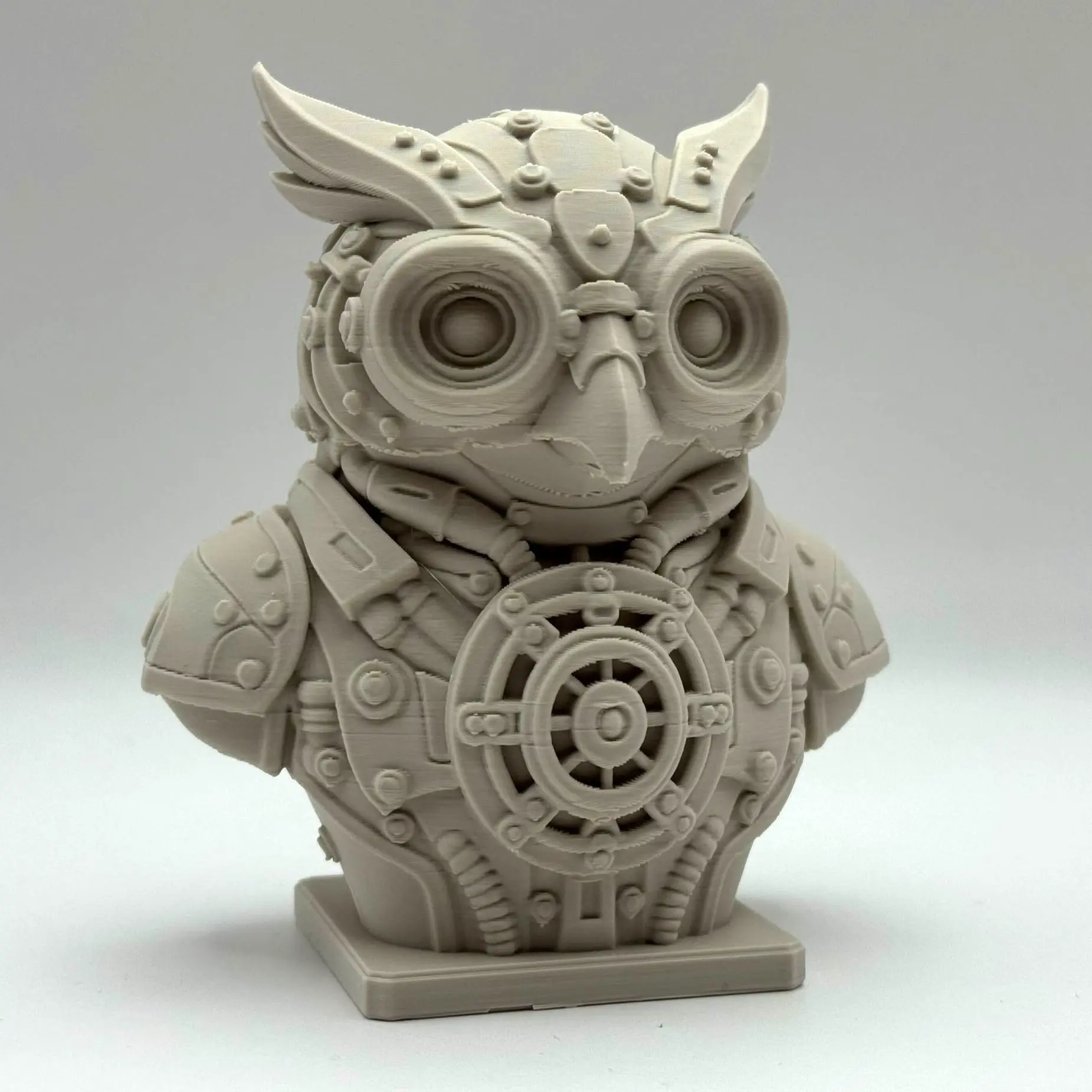 3D Printer Files | 3MF File | Steampunk Owl Bust | Creality Cloud