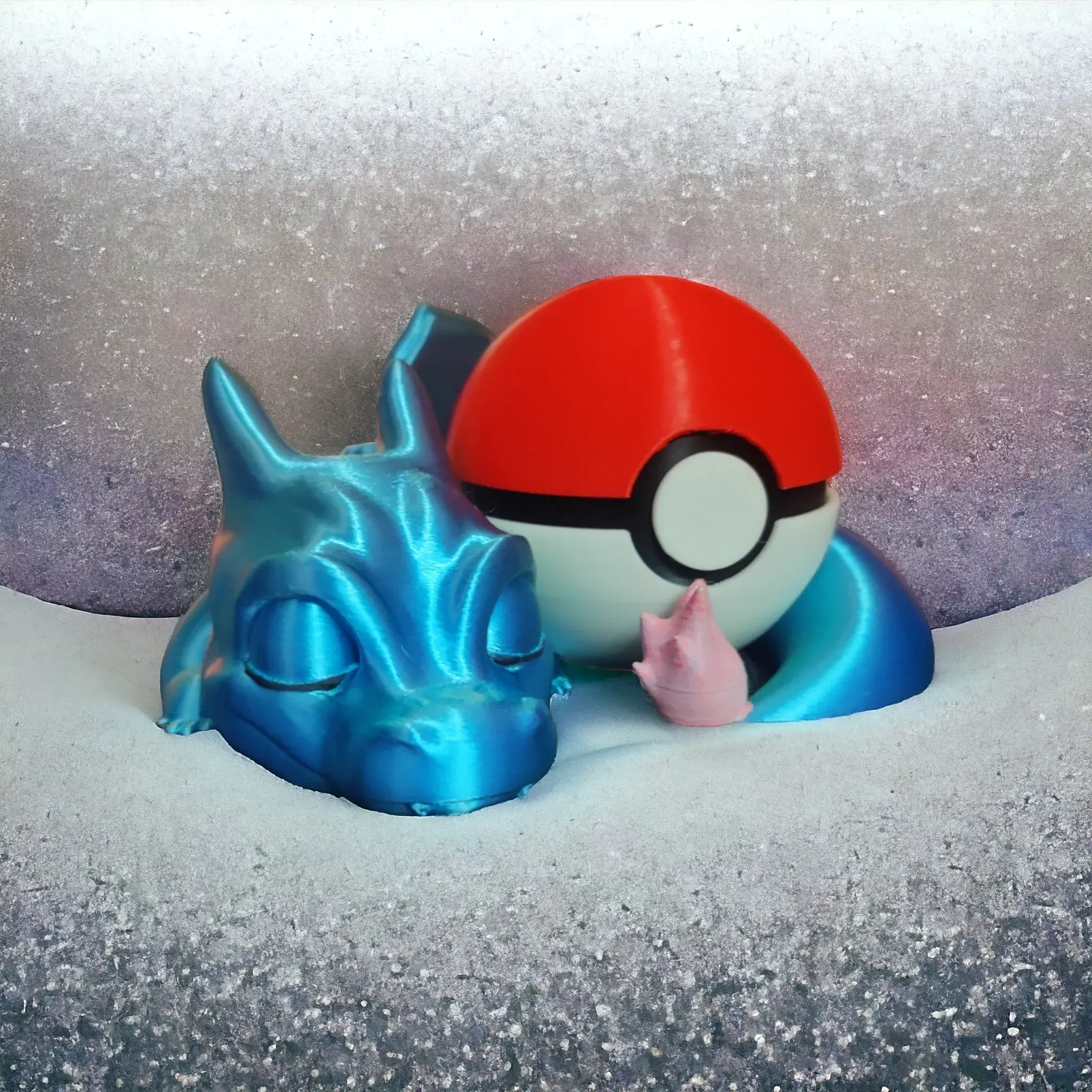 Characters & Creatures STL Download - Sleeping Charizard + Pokeball ...