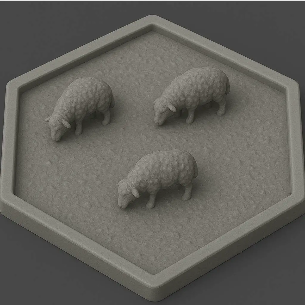 Free Board Games & Card Games STL Download - CATAN Pasture Tileby BaldGuy