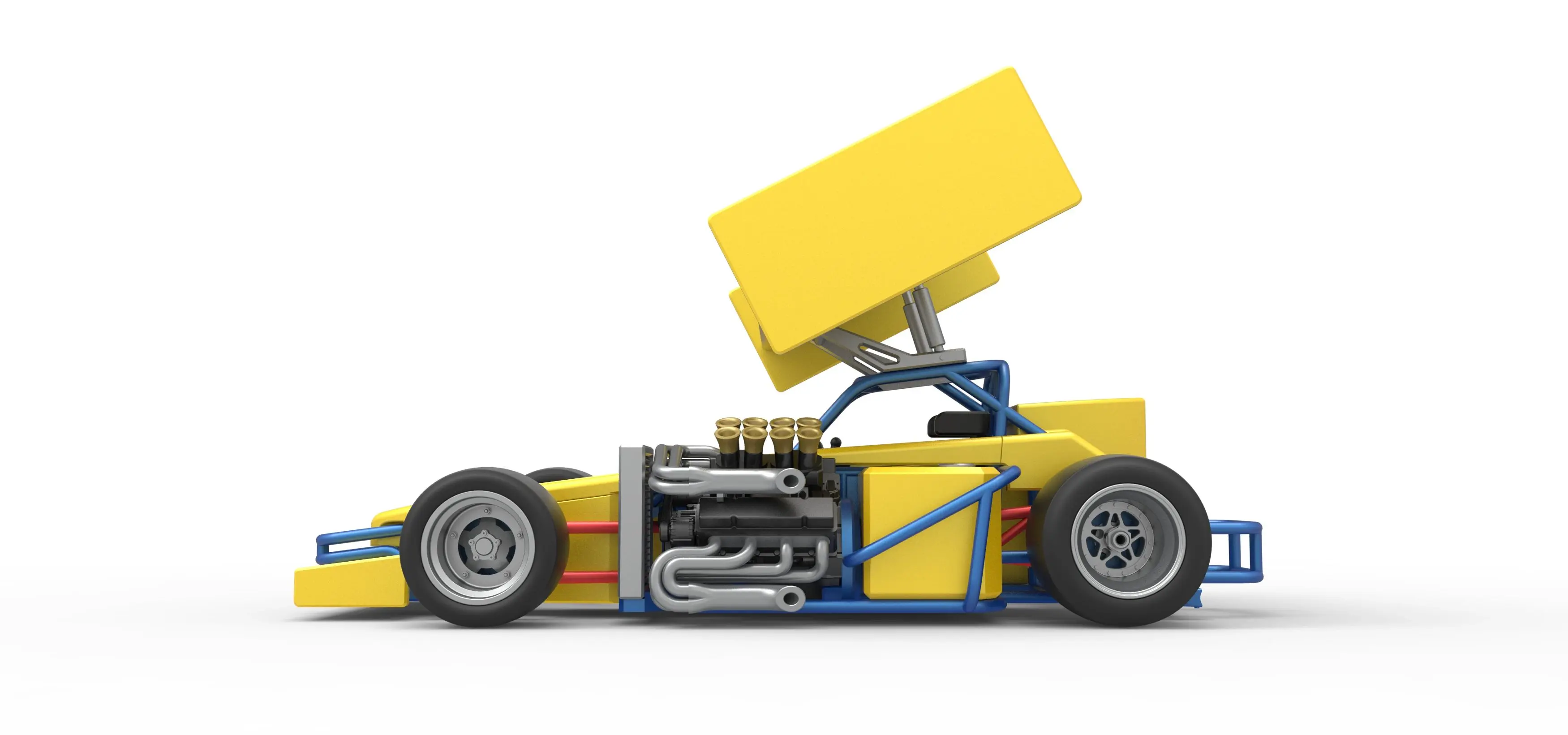 Vehicles & Machinery STL Download - Supermodified front engine Winged ...