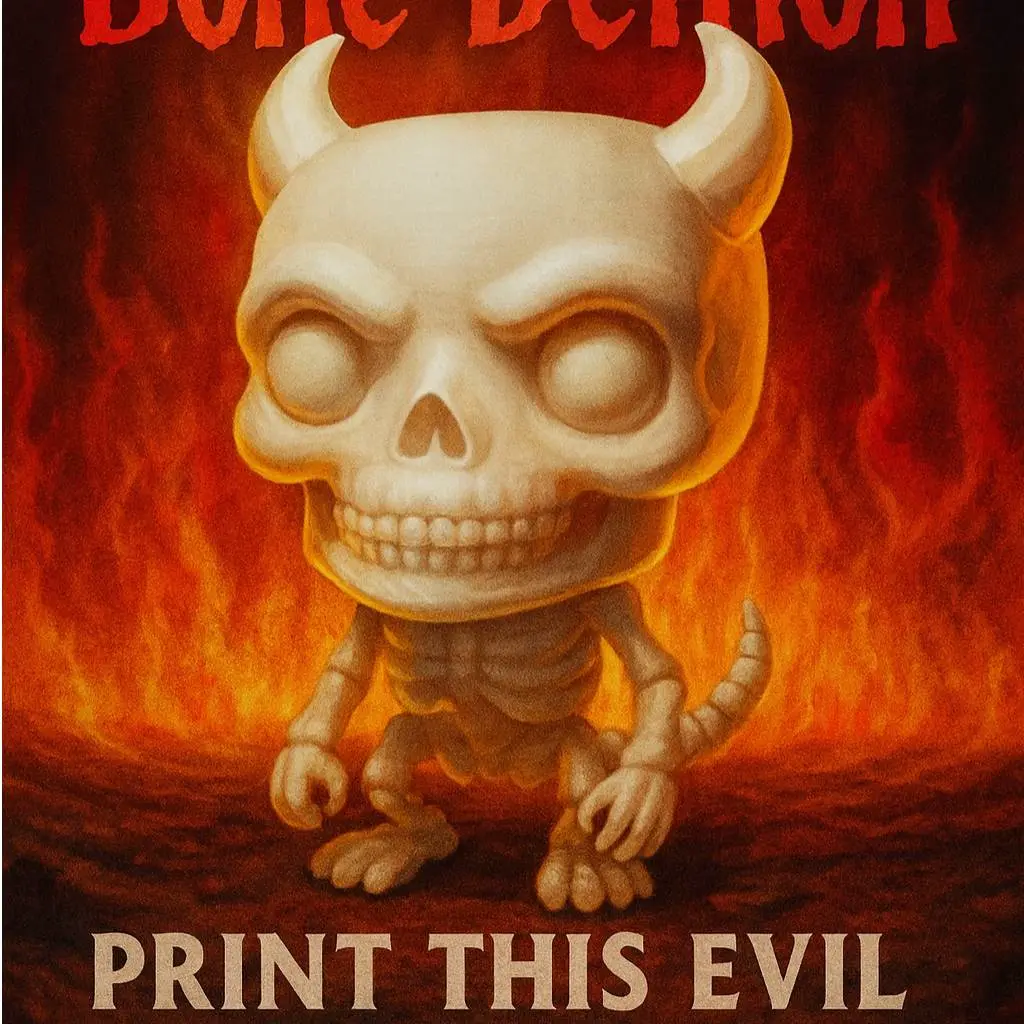 3d yazıcı baskı modelleri | 3MF | Funko Pop Bone Skeleton Demon Devil ...