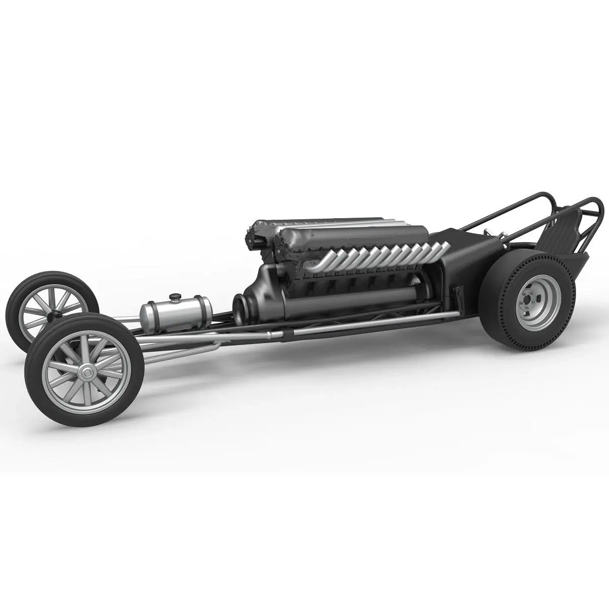 Vehicles & Machinery STL Download - Front engine vintage dragster with ...