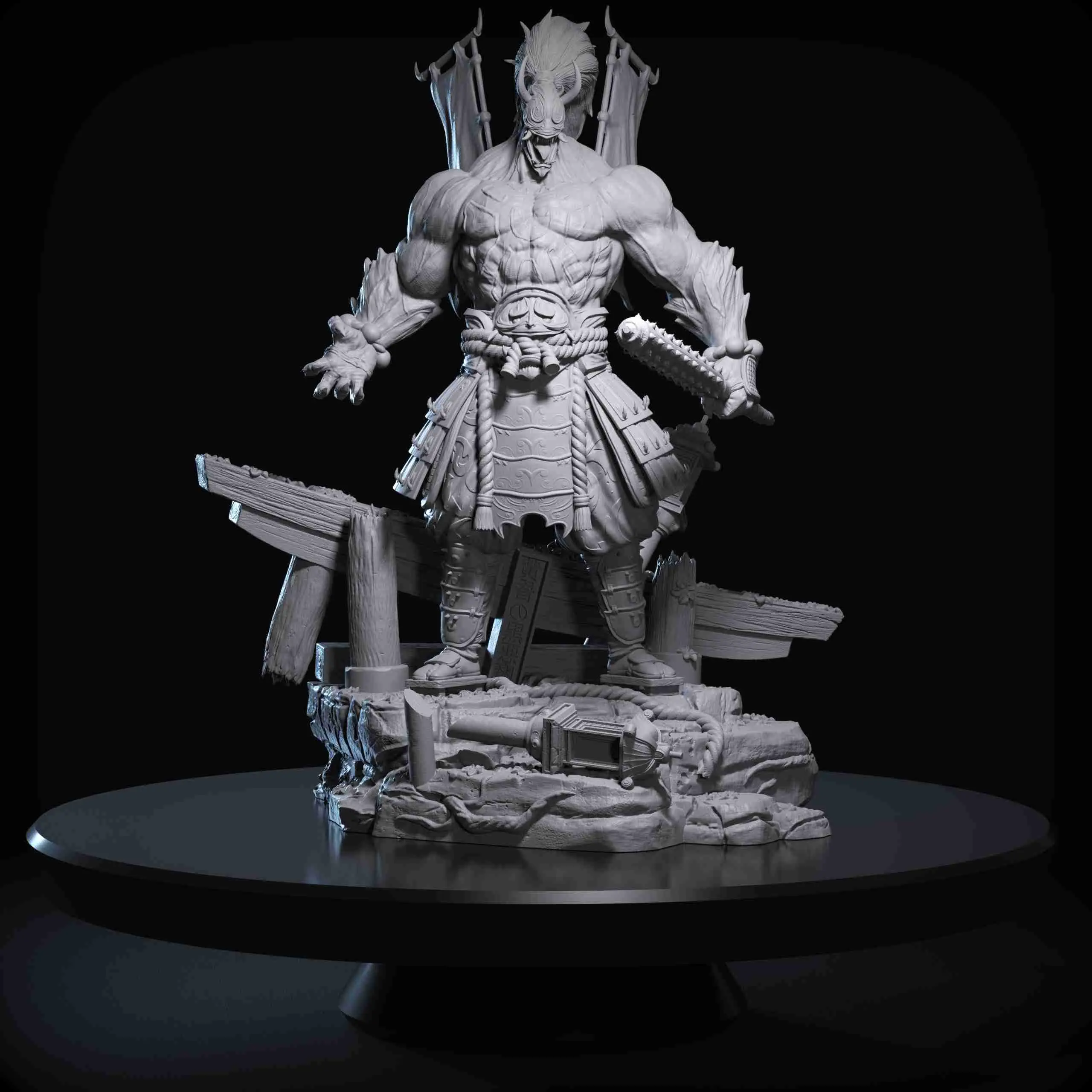 Characters & Creatures STL Download - Samurai oni Venomby LuKaz