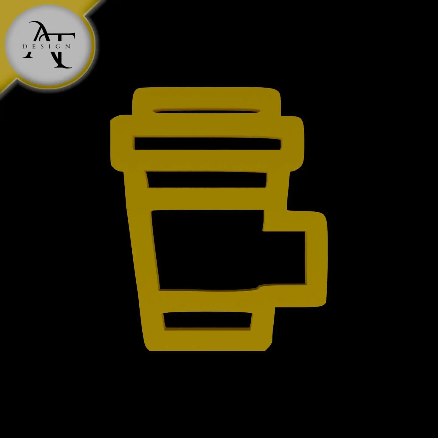 Бесплатная Digital Art STL Download - Simple Coffee Cup Symbol - 2D Art ...