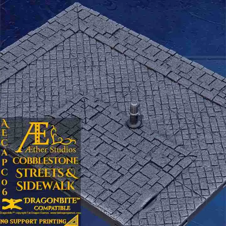 Props & Terrain STL Download - AECAPC06 - Cobblestone Streets ...